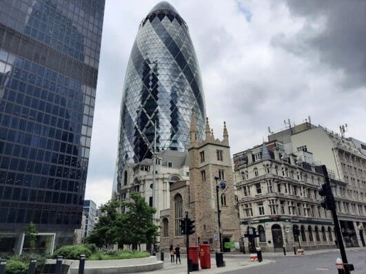 Gherkin Building In London United Kingdom